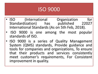 Gmp, glp, iso 9000, import | PPTX