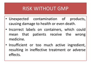 Gmp, glp, iso 9000, import | PPTX