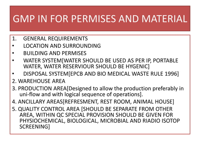 Gmp, glp, iso 9000, import | PPTX | Pharmaceutical Industry | Industries