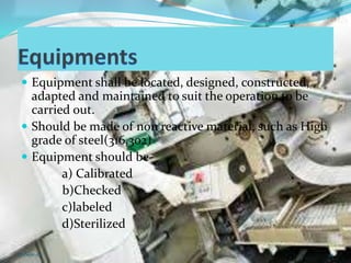 Gmp (good manufacturing practices) | PPTX