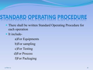 Gmp (good manufacturing practices) | PPTX