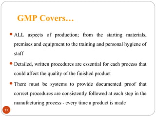 Gmp & its implementation sahil | PPT | Pharmaceutical Industry | Industries