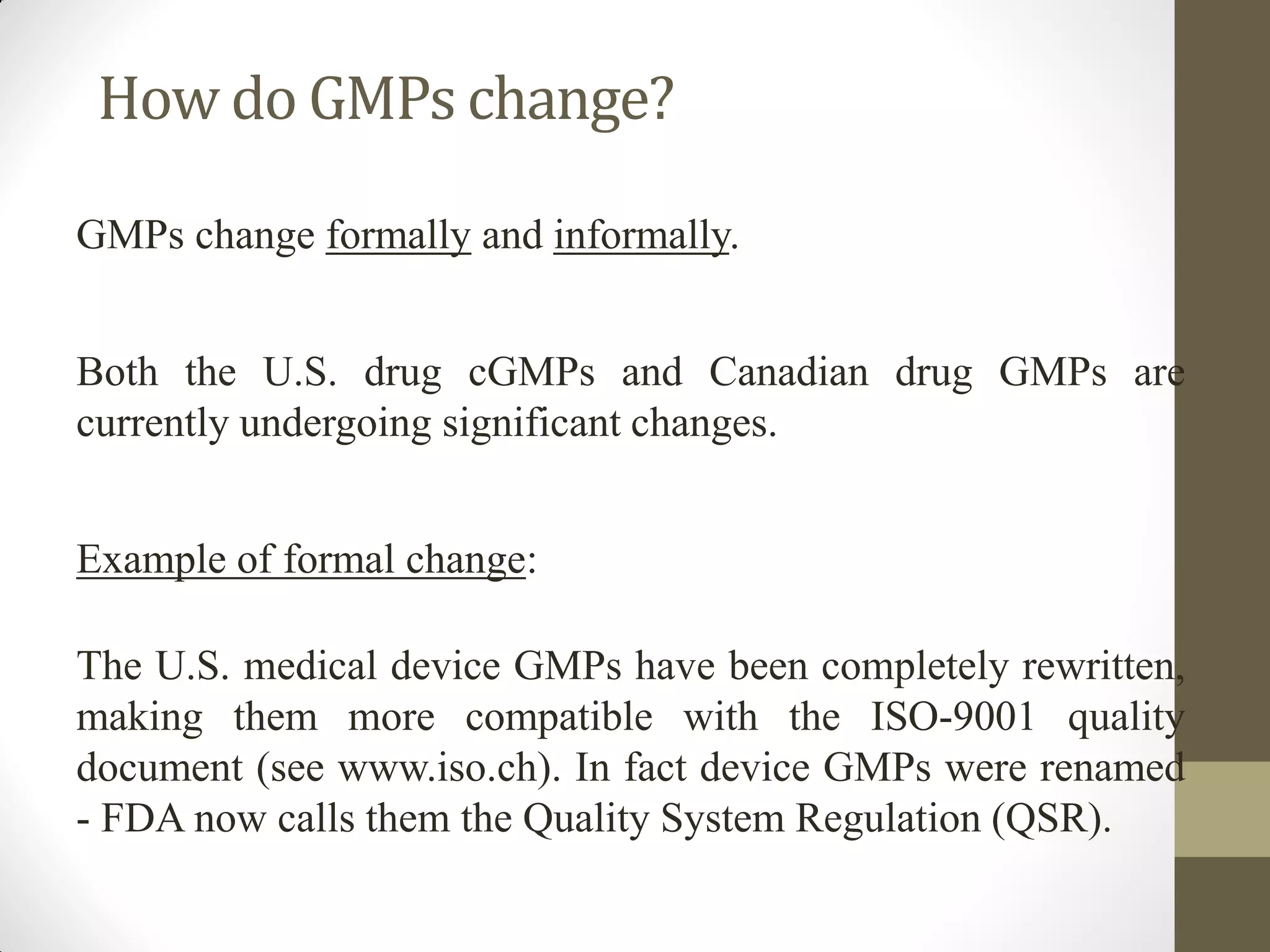 good manufacturing practice ( GMP) | PDF