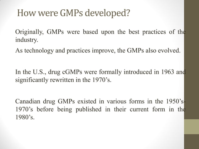 good manufacturing practice ( GMP) | PDF