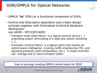 GMPLS, SDN, Optical Networking and Control Planes | PPTX