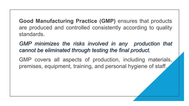 Good manufacturing Practice overview PPT.pptx