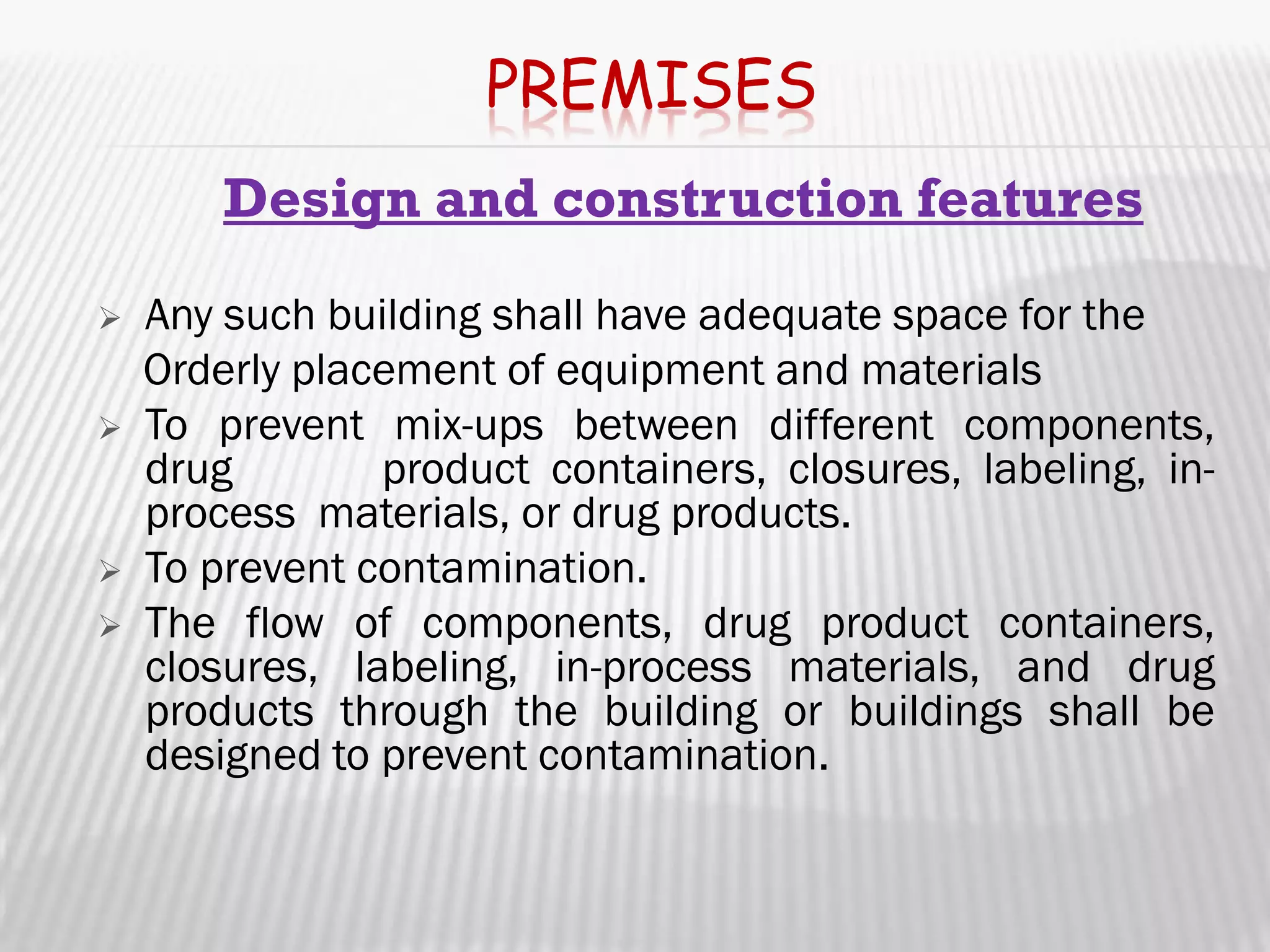 Gmp premises 112070804006 | PPTX