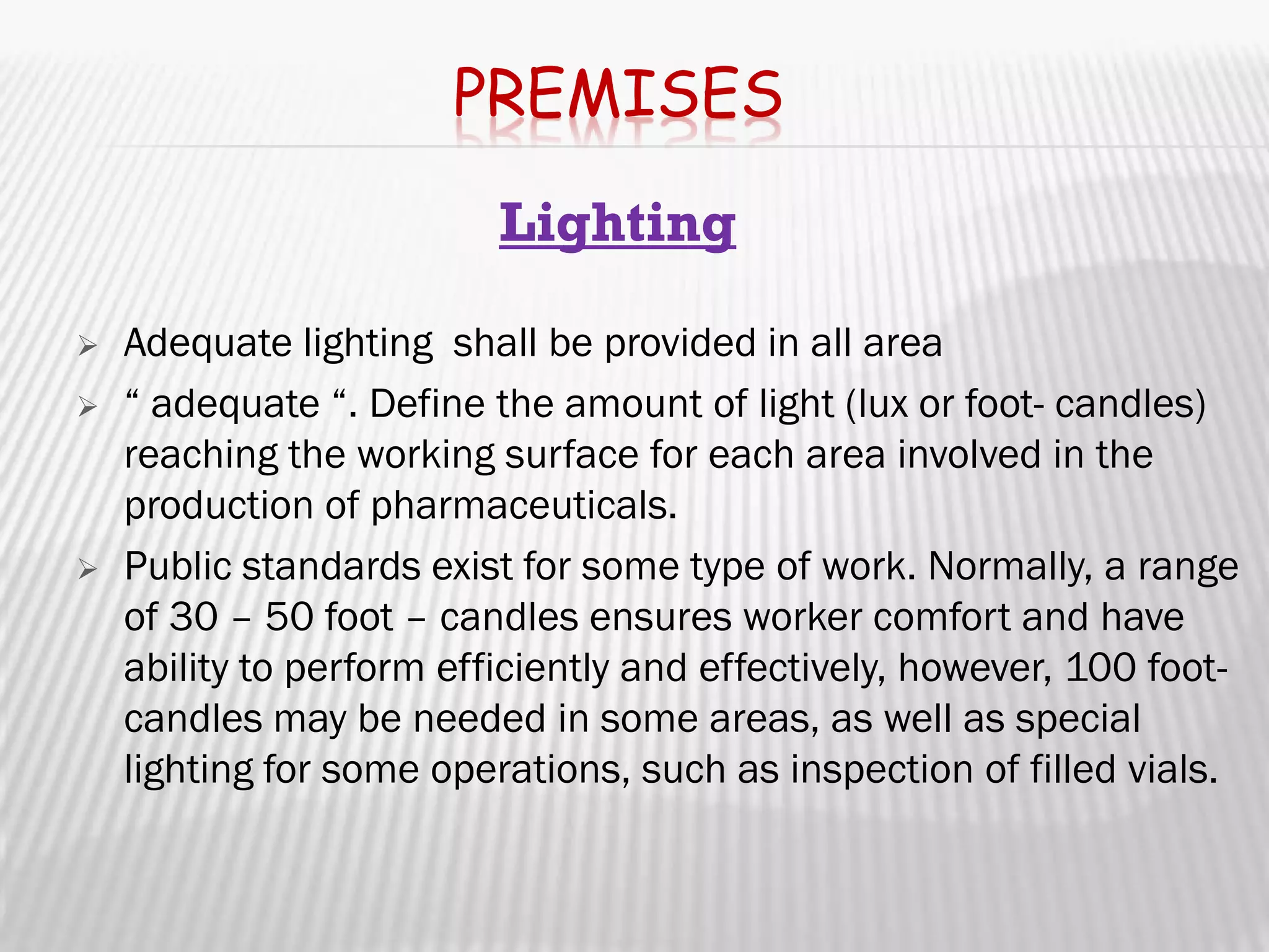 Gmp premises 112070804006 | PPTX
