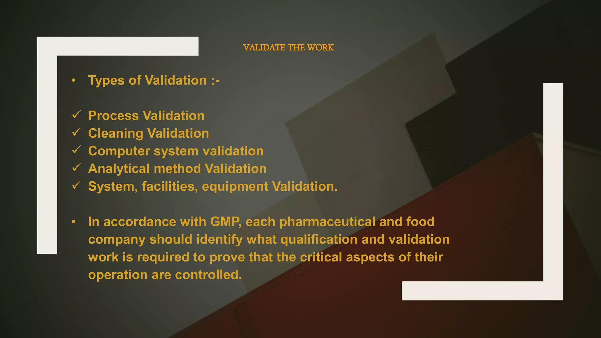 GMP (Good Manufacturing Practice) presentation | PPTX