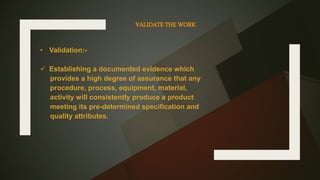 GMP (Good Manufacturing Practice) presentation | PPTX