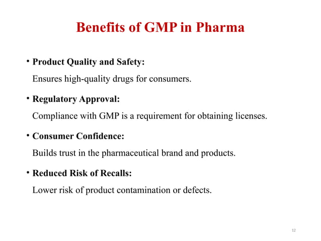 GMP Presentation By Ms. Jamdhade A. A. Quality Assurance | PPTX