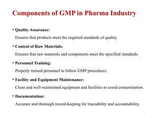 GMP Presentation By Ms. Jamdhade A. A. Quality Assurance | PPTX