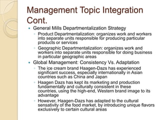 General Mills: Principles of Management Study | PPTX