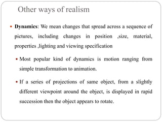 visual realism in geometric modeling | PPT