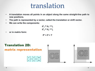Geometric transformations and projections | PPTX