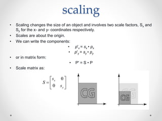 Geometric transformations and projections | PPTX