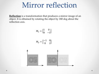 Geometric transformations and projections | PPTX