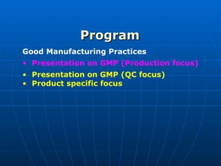 Good Manufacturing Practices For Quality Control | PPT