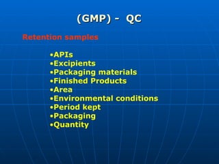 Good Manufacturing Practices For Quality Control | PPT