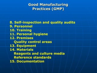 Good Manufacturing Practices For Quality Control | PPT