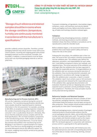 GMP Regulations Your product and process Quality control ...