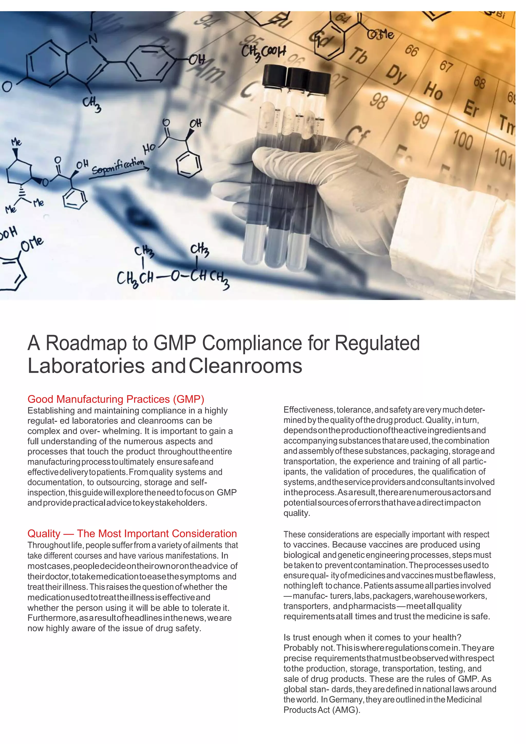 GMP Regulations: A practical Guide for Laboratory and Cleanroom ...