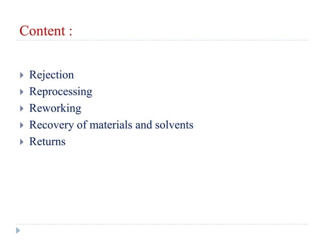 Gmp (rejection and reuse of materials) | PDF | Chemistry | Science