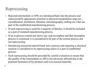 Gmp (rejection and reuse of materials) | PDF