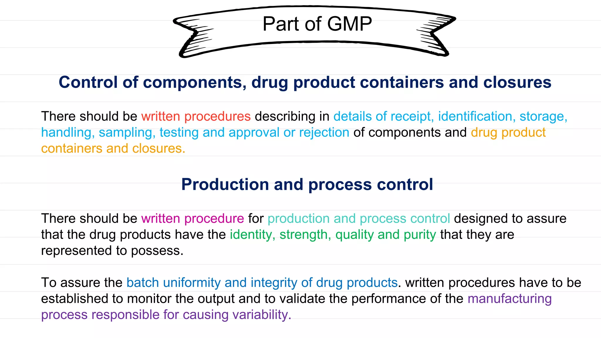 GMP Requirements & Drug & Cosmetic Act Provision.pptx
