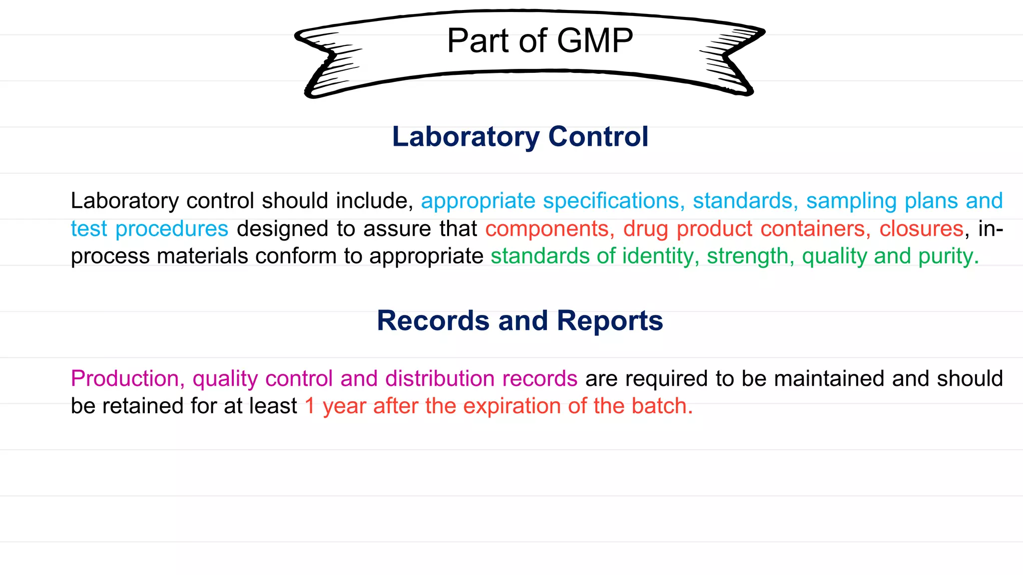 GMP Requirements & Drug & Cosmetic Act Provision.pptx