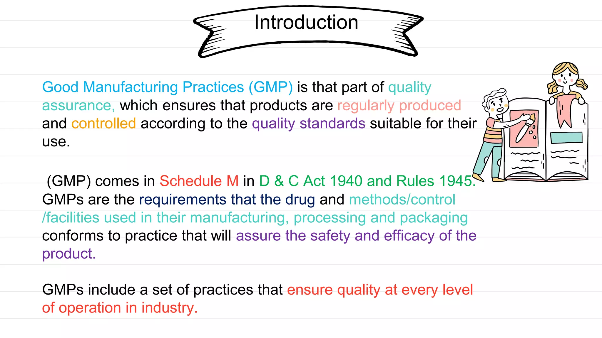 GMP Requirements & Drug & Cosmetic Act Provision.pptx