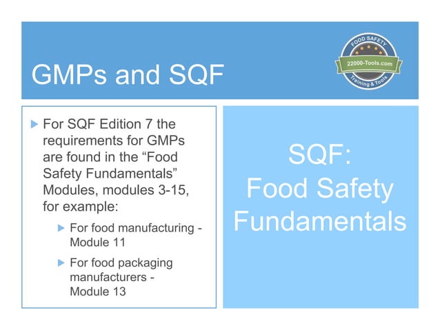 Good manufacturing prac-For-FSSC-SQF-BRC | PPT