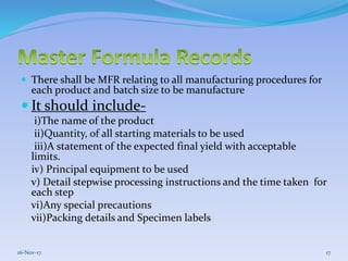 GMP (Good Manufacturing Practice) | PPT