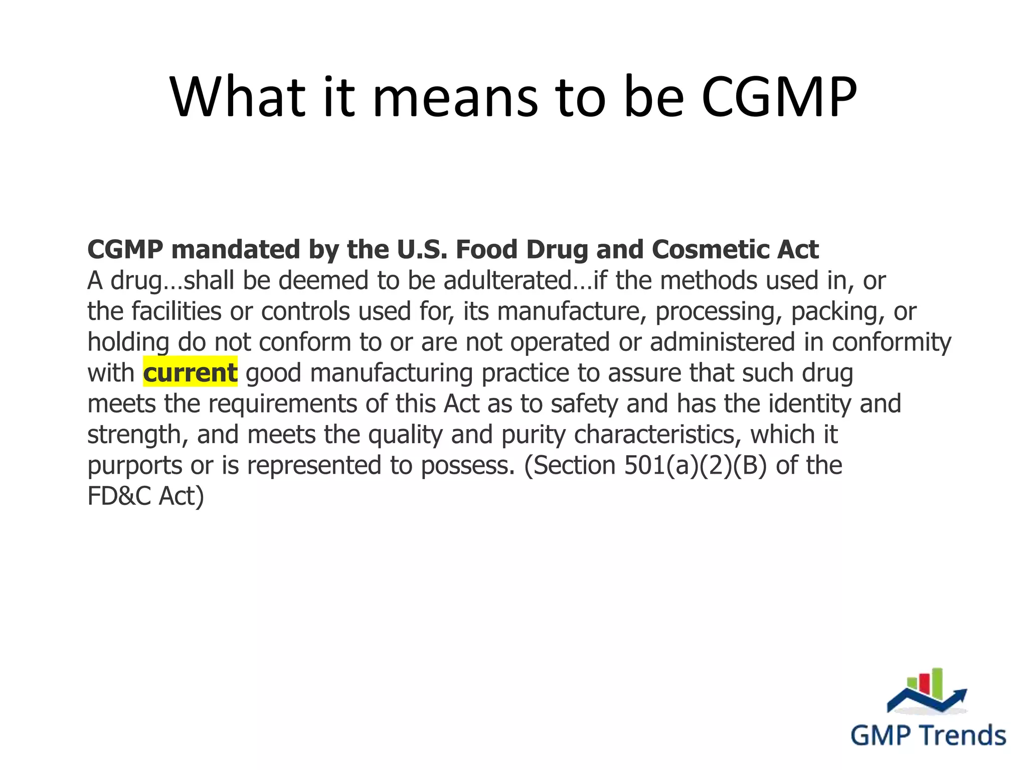GMP Trends | PPT