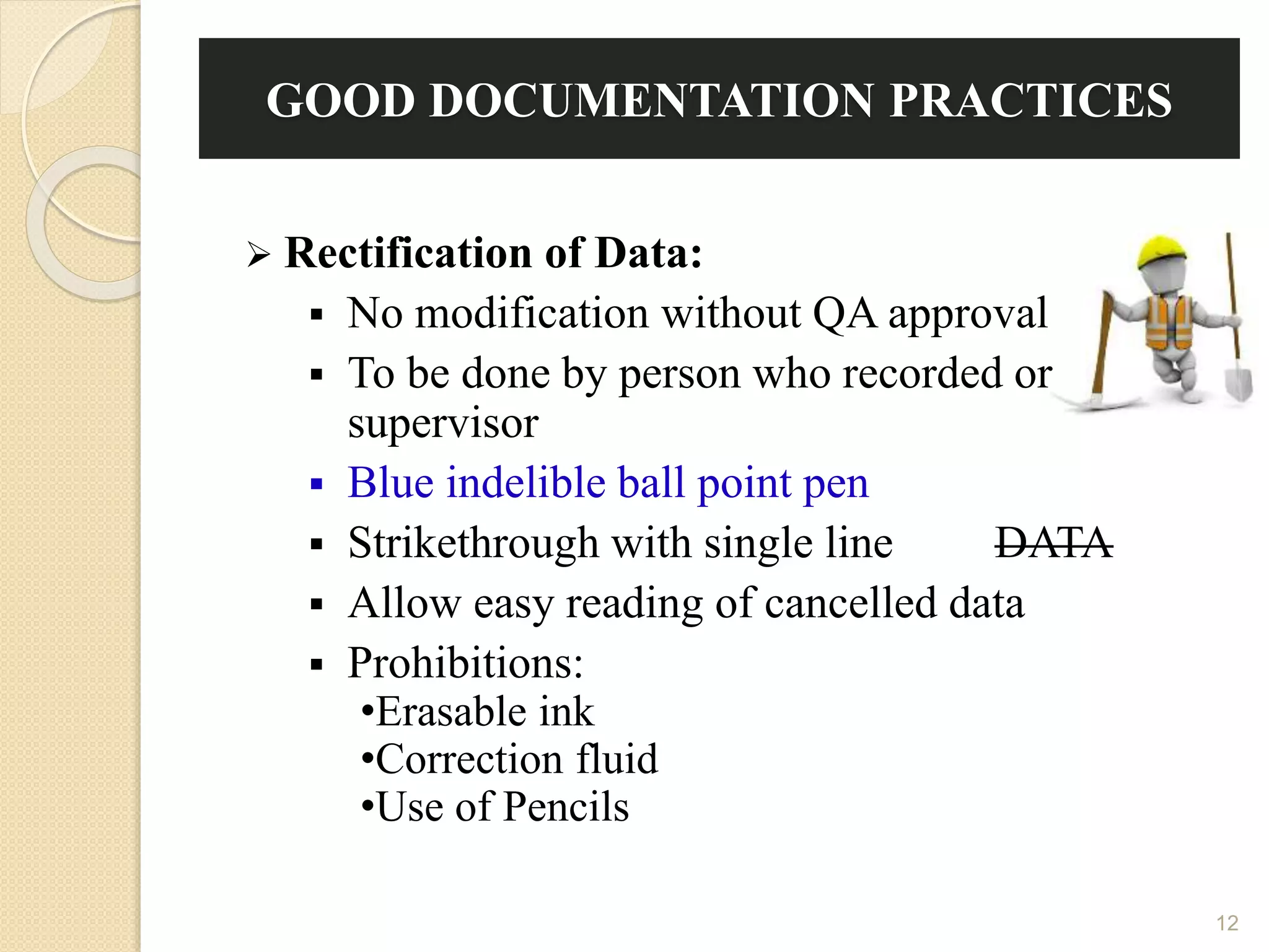 GMP - GOOD DOCUMENTATION PRACTICES | PPTX