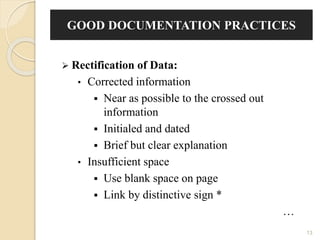GMP - GOOD DOCUMENTATION PRACTICES | PPTX