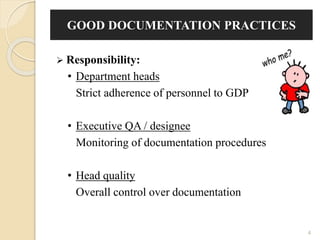 GMP - GOOD DOCUMENTATION PRACTICES | PPTX