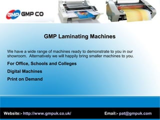 Laminating Machines | PPT