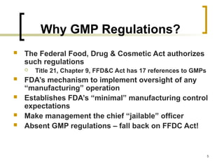 Good Manufacturing Practices GMP in a Quality World | PPT