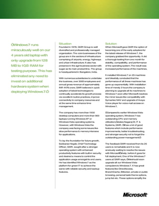 Microsoft India - GMR Infrastructure Case Study | DOC | IT and Internet ...