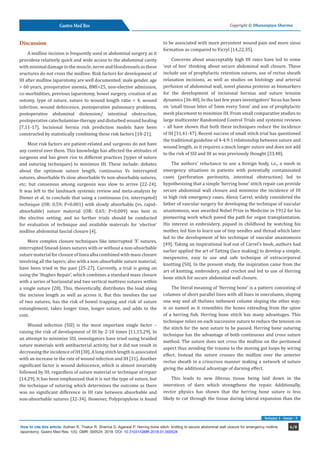 Crimson Publishers-Herring Bone Stitch: Knitting to Secure Abdominal ...