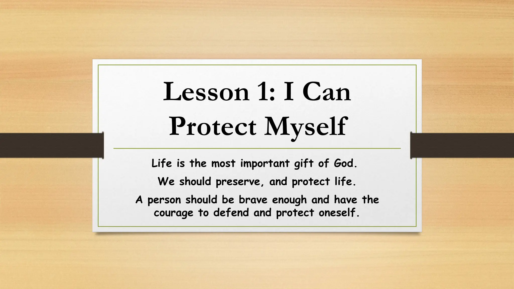 I can protect myself, good manners and right conduct | PPTX
