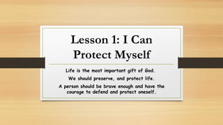 I can protect myself, good manners and right conduct | PPTX