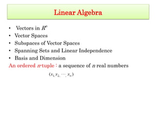 Mathematical Foundations for Machine Learning and Data Mining | PPT