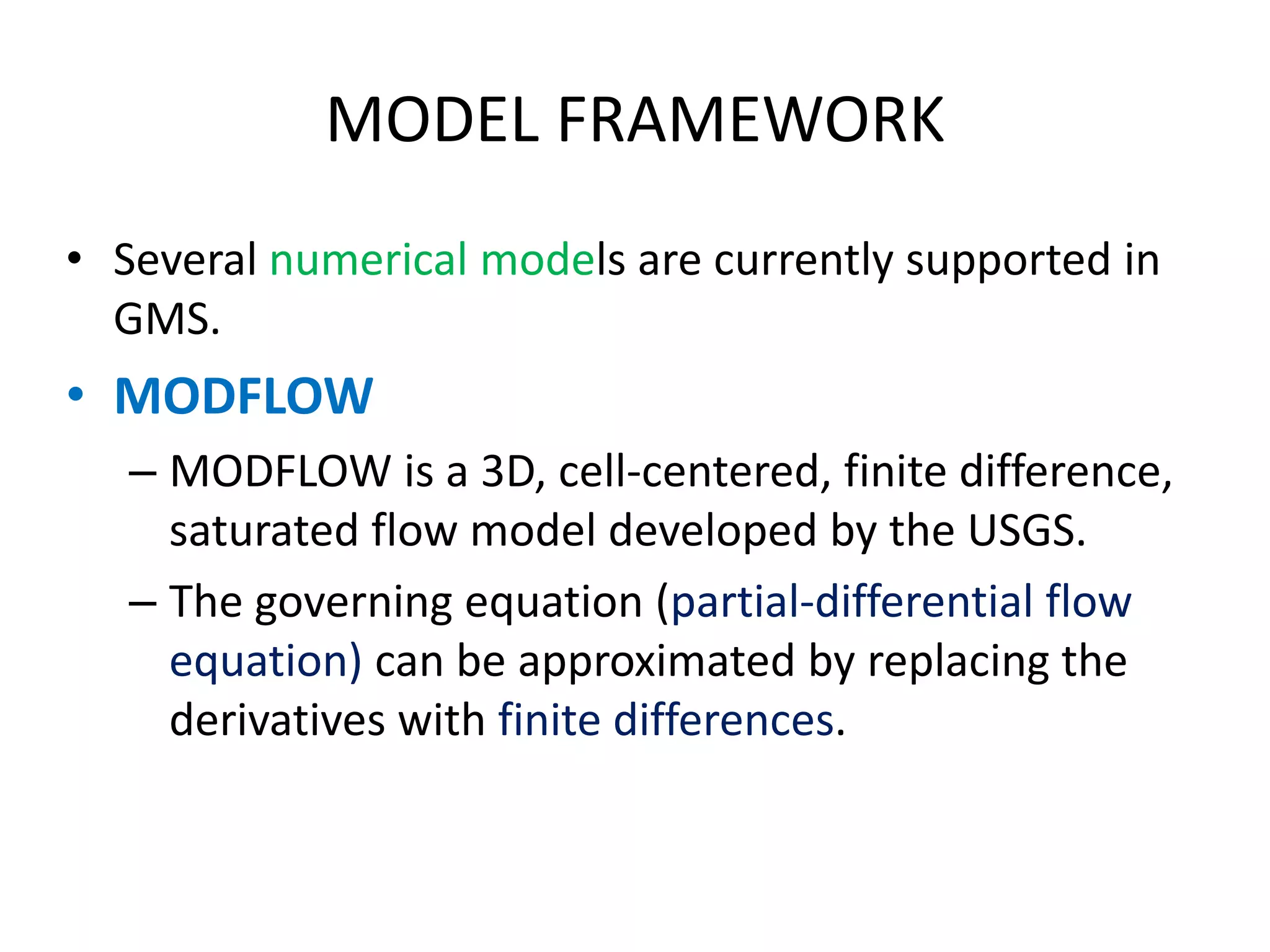 GROUNDWATER MODELING SYSTEM | PPTX