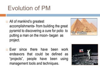 Evolution of project management | PPTX