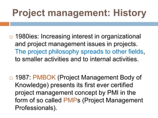 Evolution of project management | PPTX