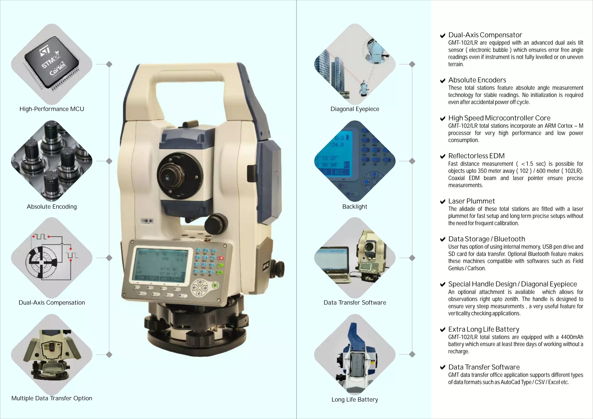 Gmt 102 Total Station | PDF