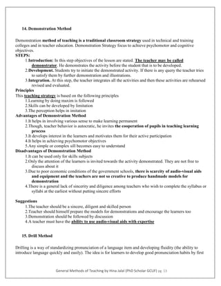 General methods of teaching | PDF