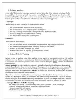 General methods of teaching | PDF